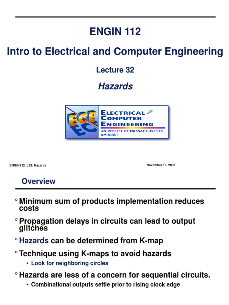 ENGIN 112 Intro To Electrical and Computer Engineering: Hazards | PDF ...