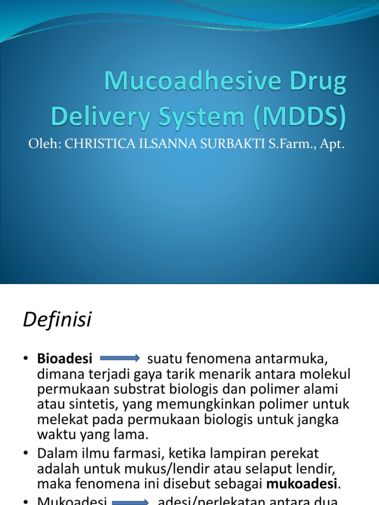 Mucoadhesive Drug Delivery System | PDF