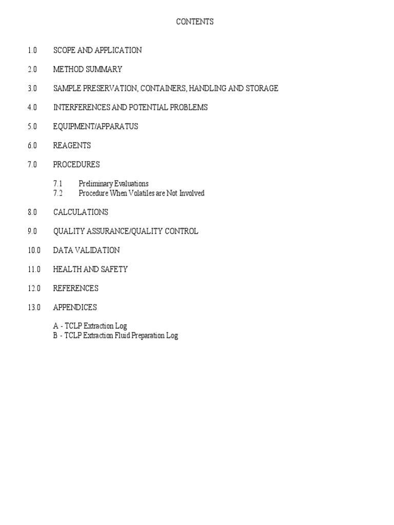 Standard Operating Procedures: Toxicity Characteristic Leaching ...