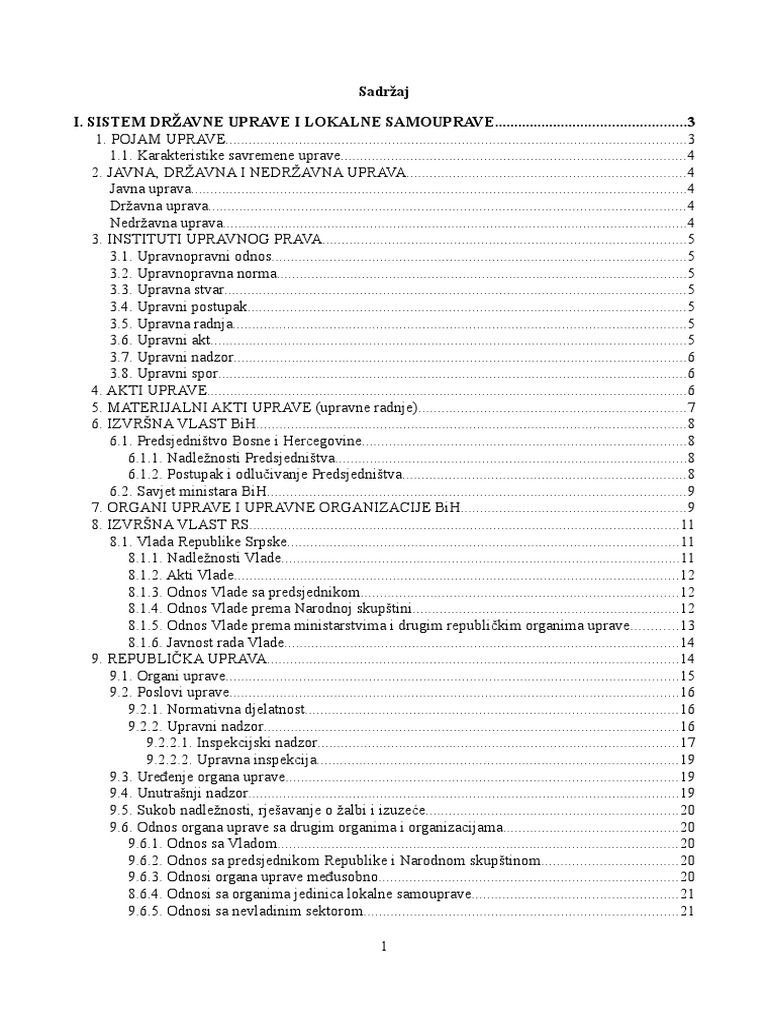 Sistem Državne Uprave-Skripta - Moja - Odt | PDF