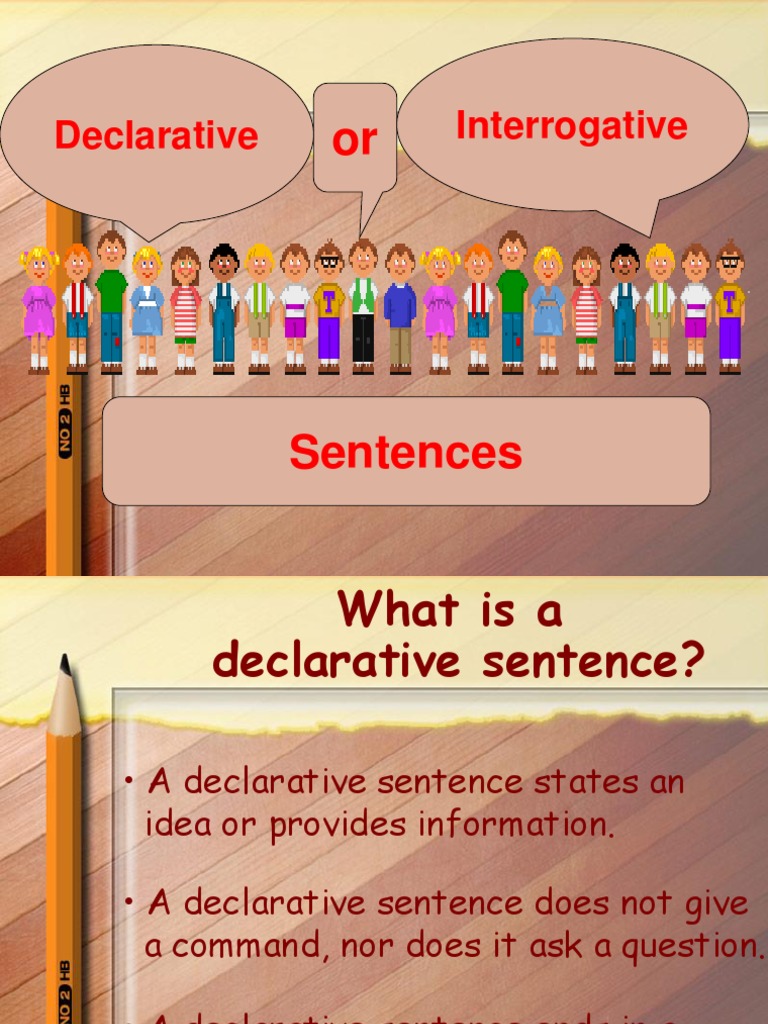 Declarative Sentence For Kids