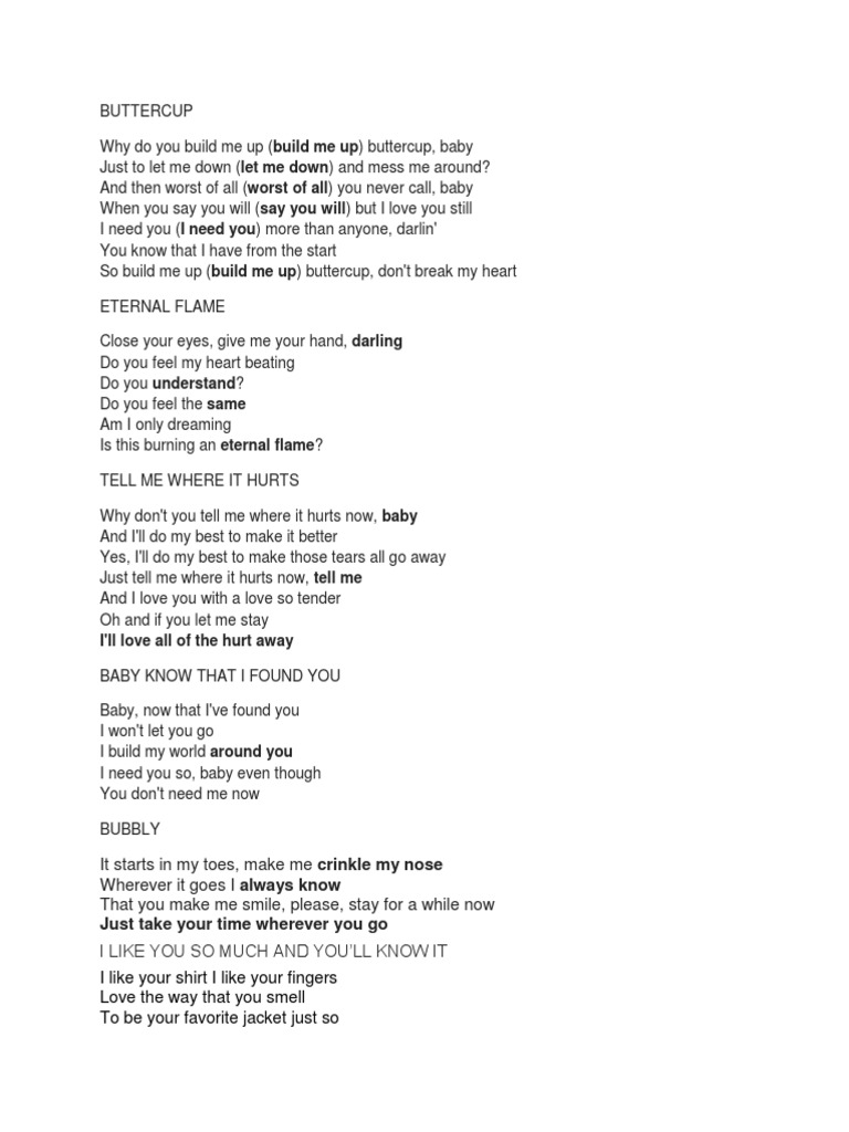 Buttercup | PDF | Love