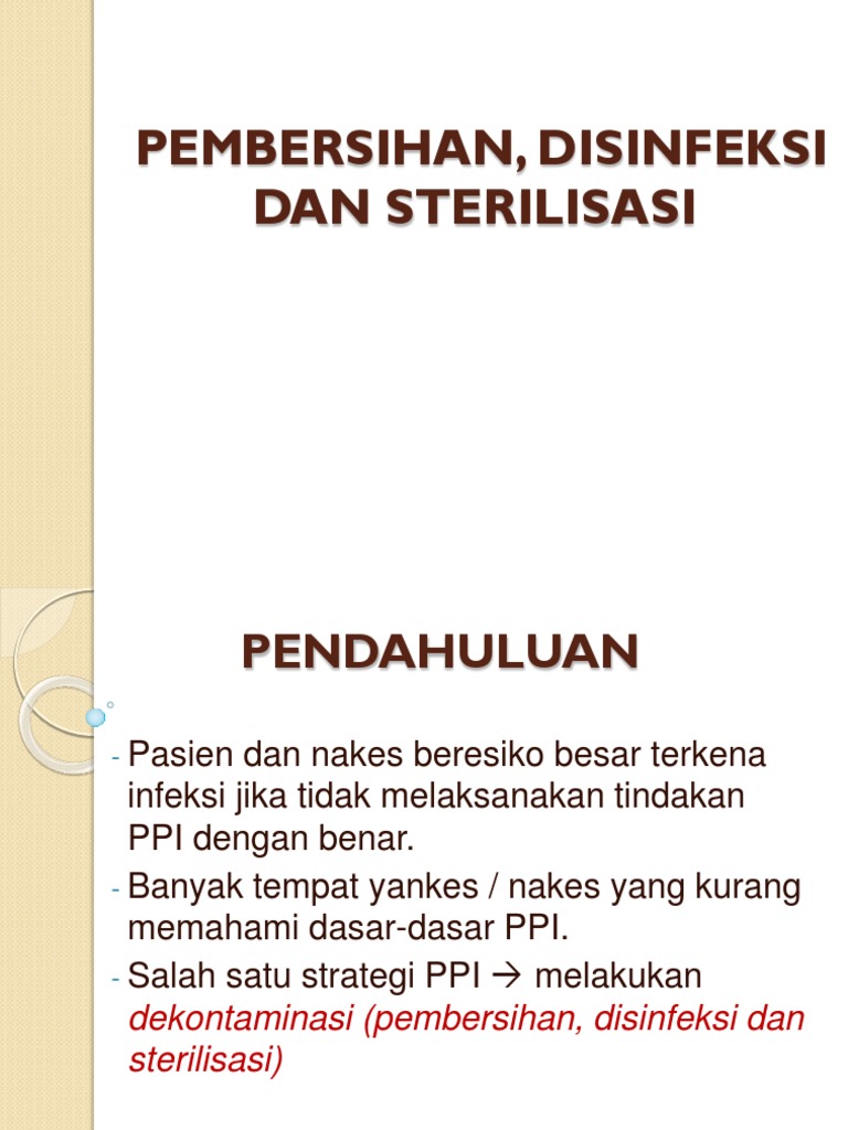Proses Disinfeksi dan Sterilisasi Alat Medis | PDF