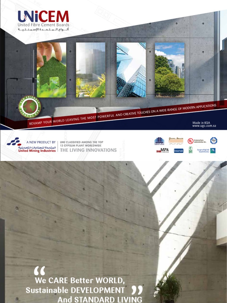 Unicem Brochure | PDF | Fibers | Cement