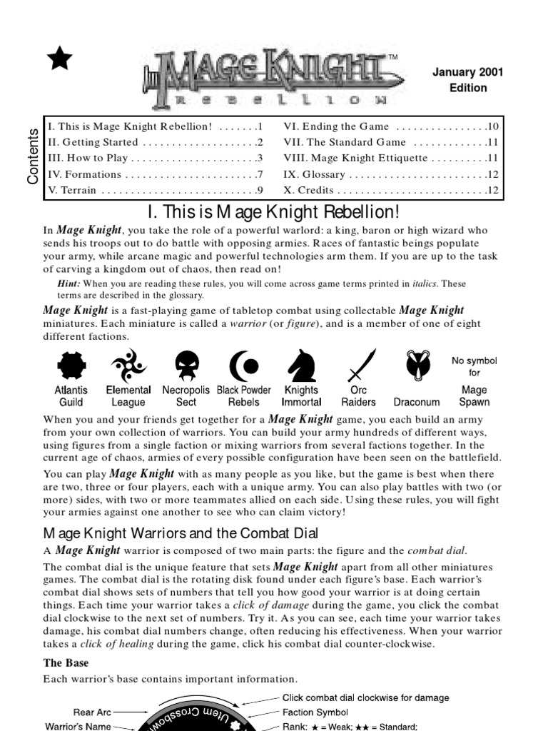 Mage Knight: Rebellion - Rulebook | PDF | Terrain | Dice