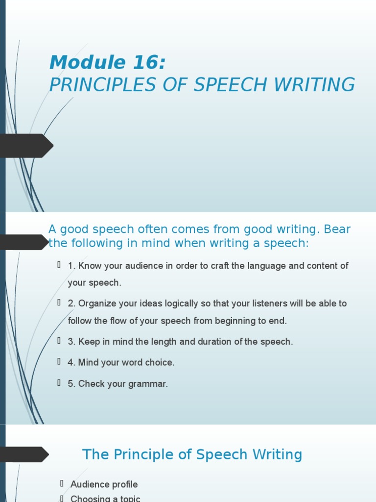 The Principle of Speech Writing | PDF | Causality | Attention