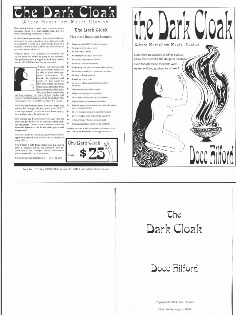 Docc Hilford - Dark Cloak PDF | PDF