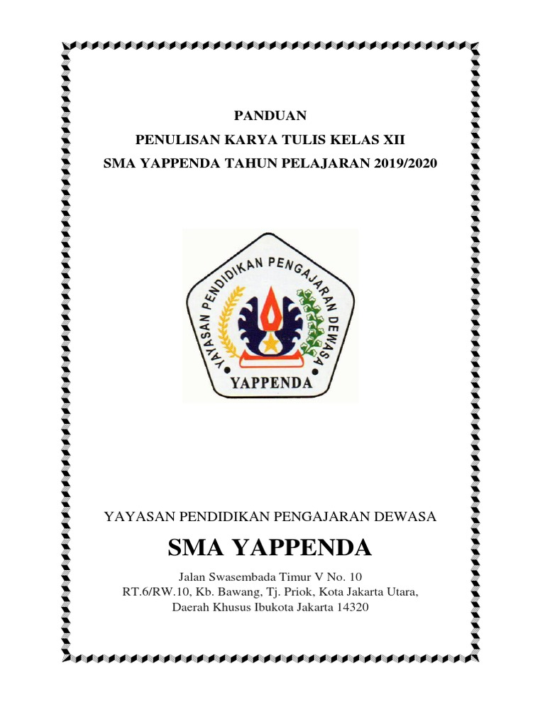 Pedoman Kti 2019-2020 | PDF