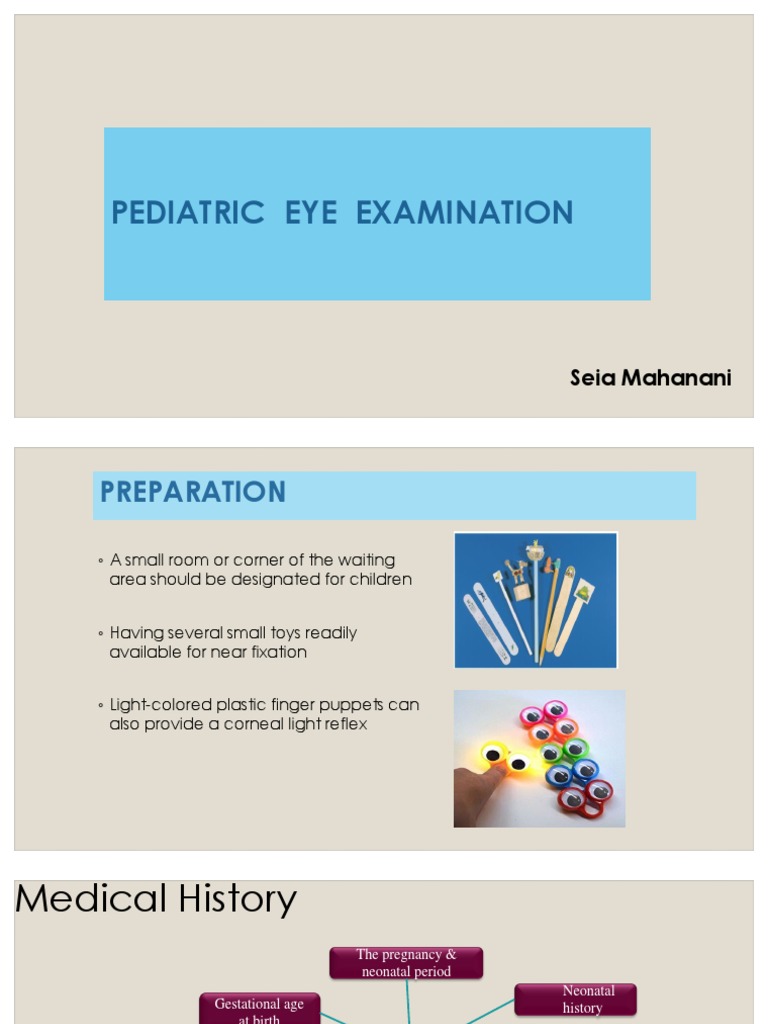 Pediatric Eye Examination: Seia Mahanani | PDF | Facial Features ...