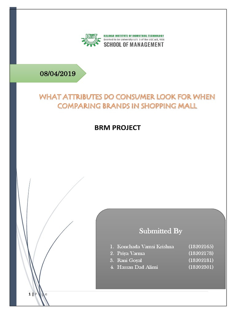 BRM Project | PDF | Retail | Motivation