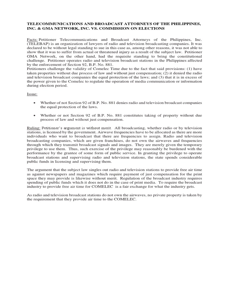 Consti 2 Cases Equal Protection | PDF | Equal Protection Clause ...