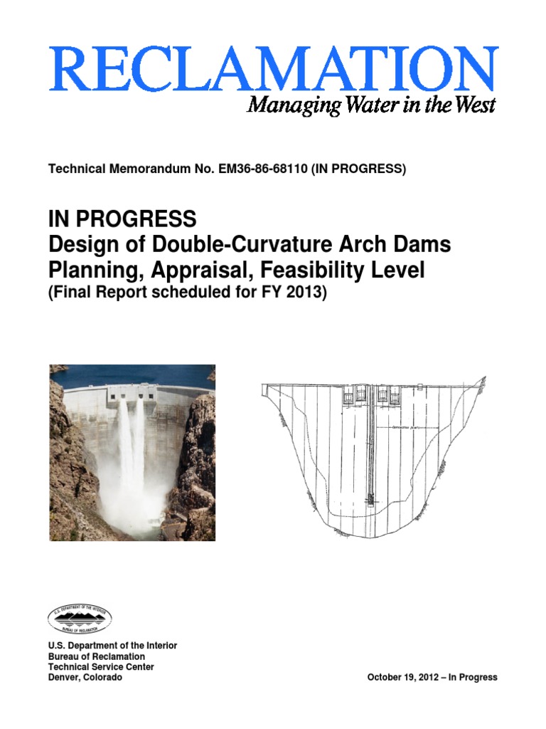 Double-Curvature Arch Dam Design Guide | PDF | Strength Of Materials | Dam