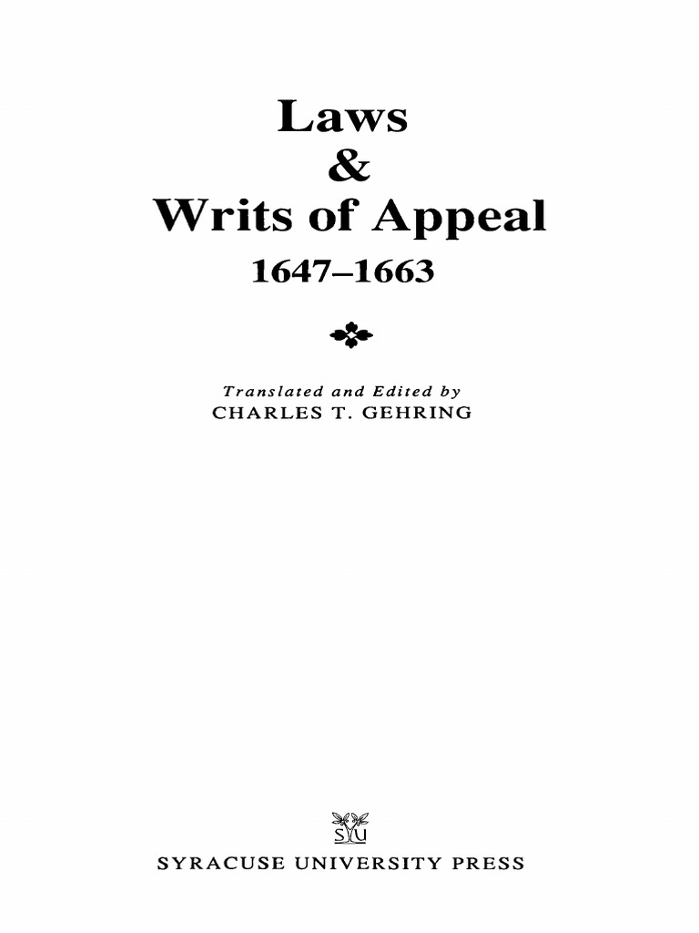 Law of Writs | PDF