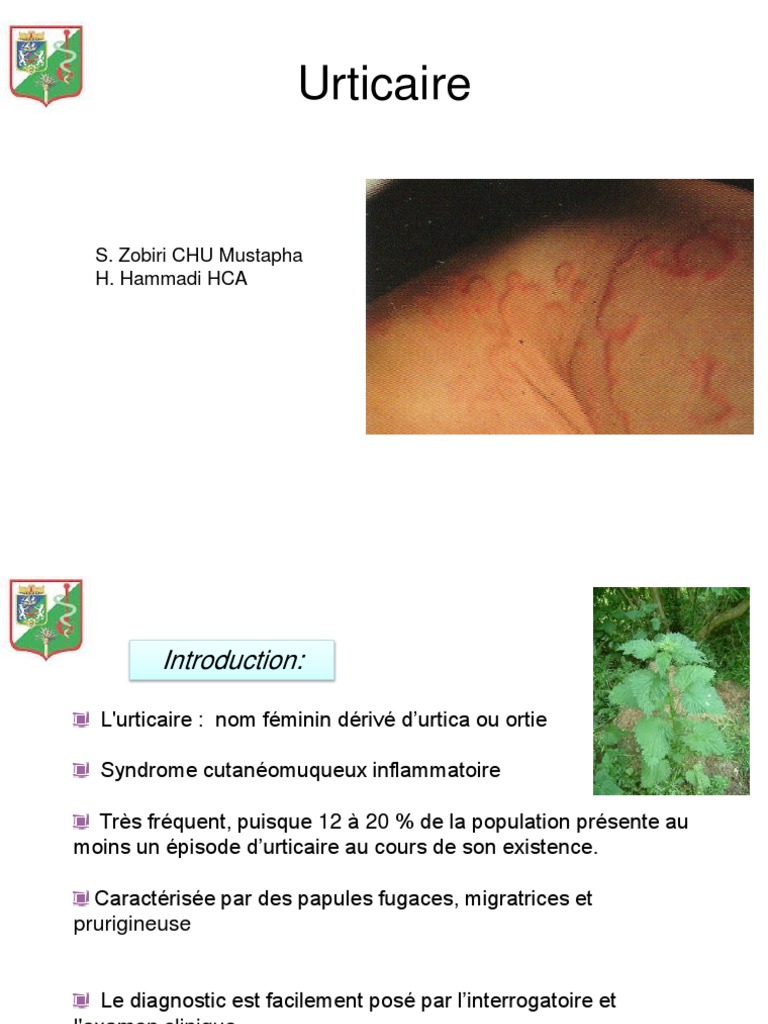 Urticaire | PDF | Maladies et troubles | Épidémiologie