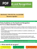 KINDER TO GRADE 6 Awards and Recognition - DO36 | PDF | Kindergarten ...