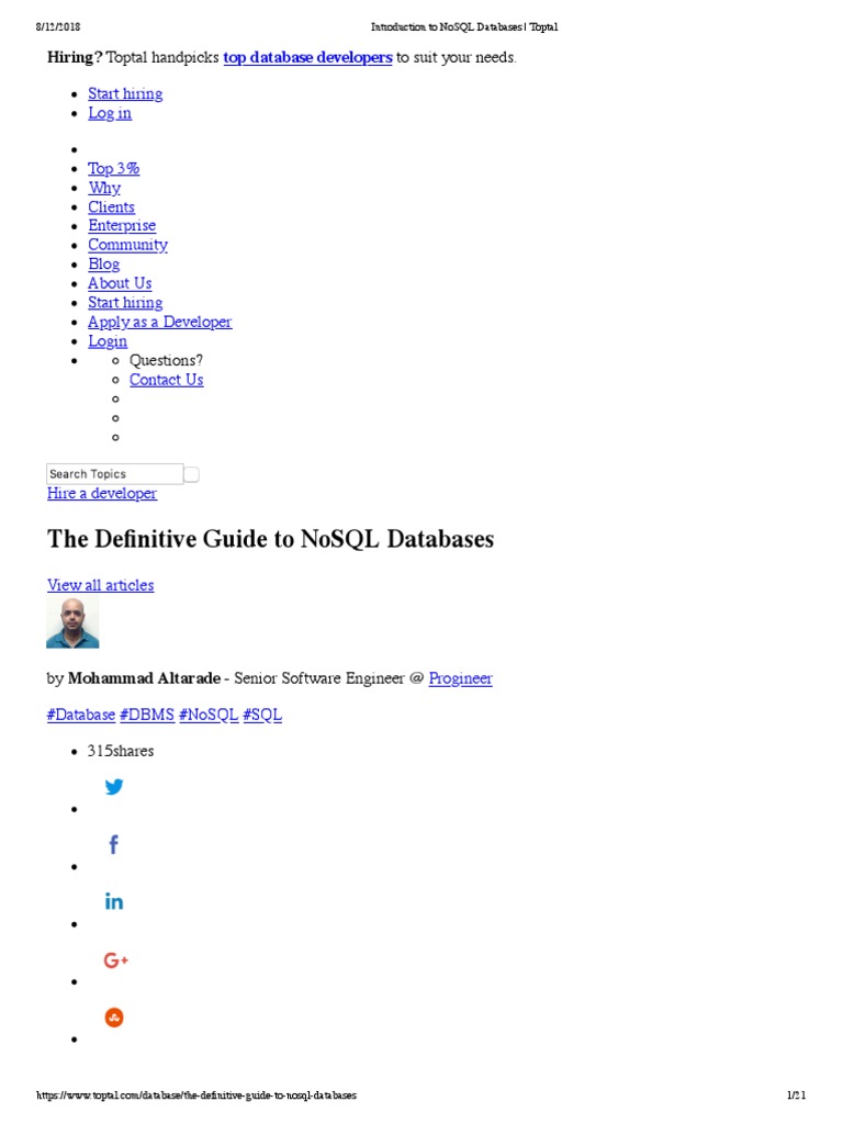 Nosql PDF | PDF | No Sql | Mongo Db