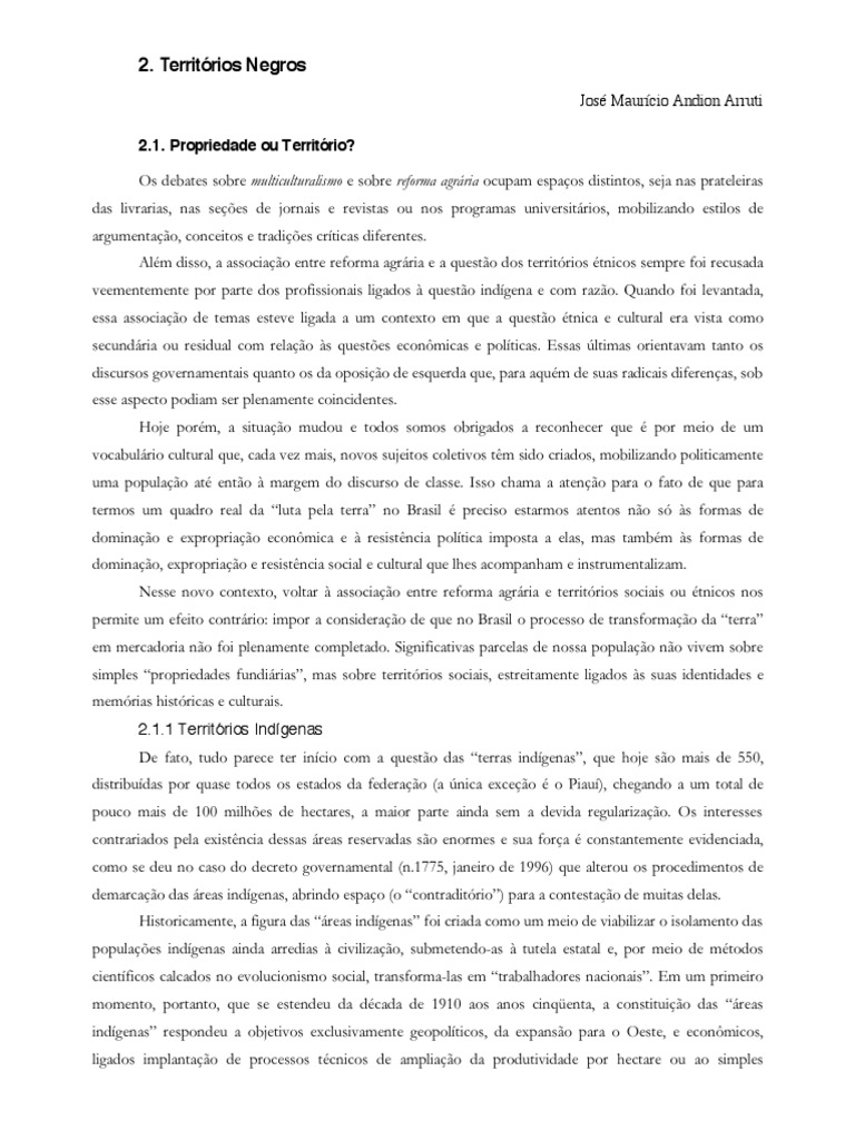 Arruti Propriedade Ou Territorio | PDF