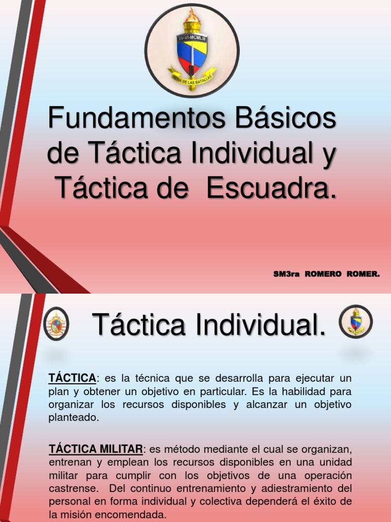 Fundamentos de Táctica Individual Militar | PDF | Tácticas militares ...