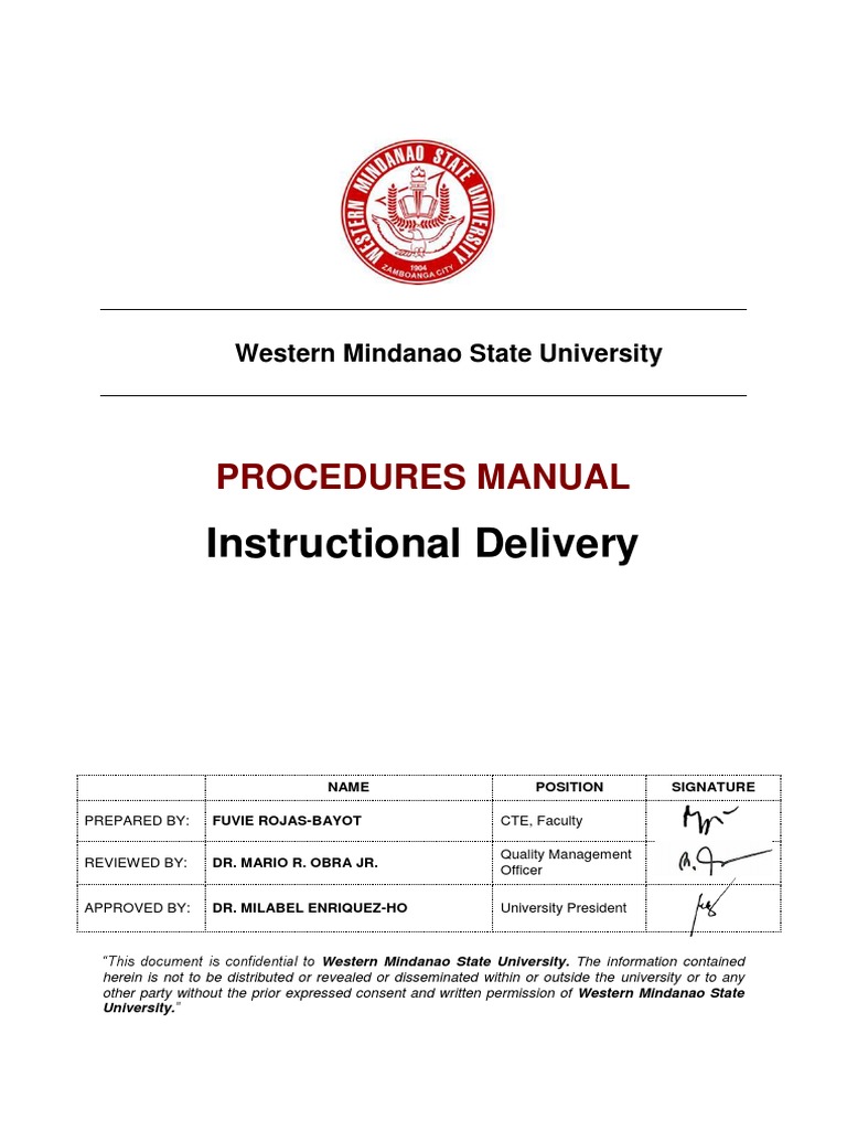 Procedures Manual PDF | PDF | Teachers | Educational Assessment