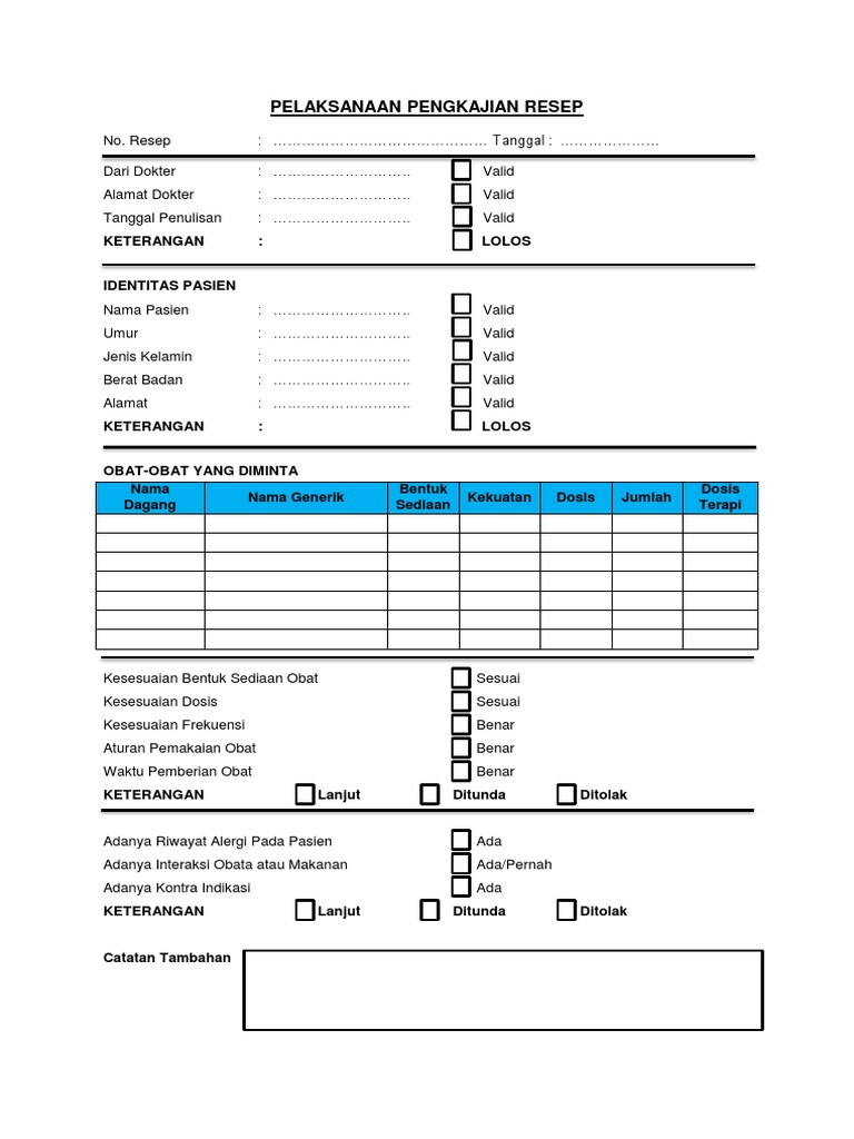 Pengkajian Resep | PDF