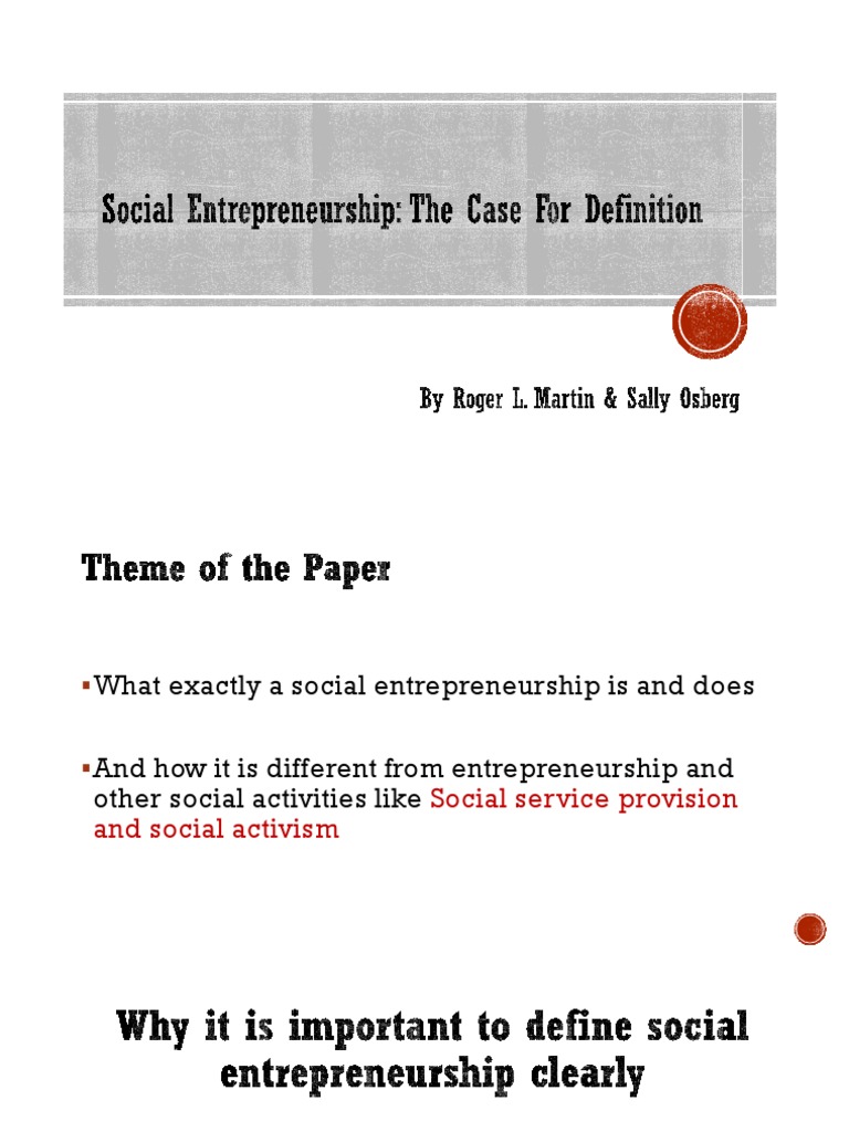 Social Entrepreneurship | PDF | Social Entrepreneurship | Entrepreneurship