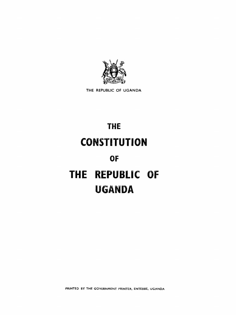 1967 Constitution of Uganda Overview | PDF | Remand (Detention) | Crime ...