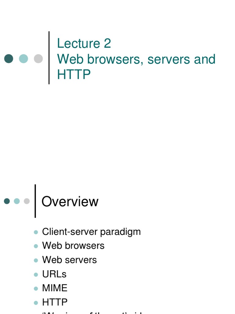 Lec2 - HTTP | PDF | Hypertext Transfer Protocol | Web Server