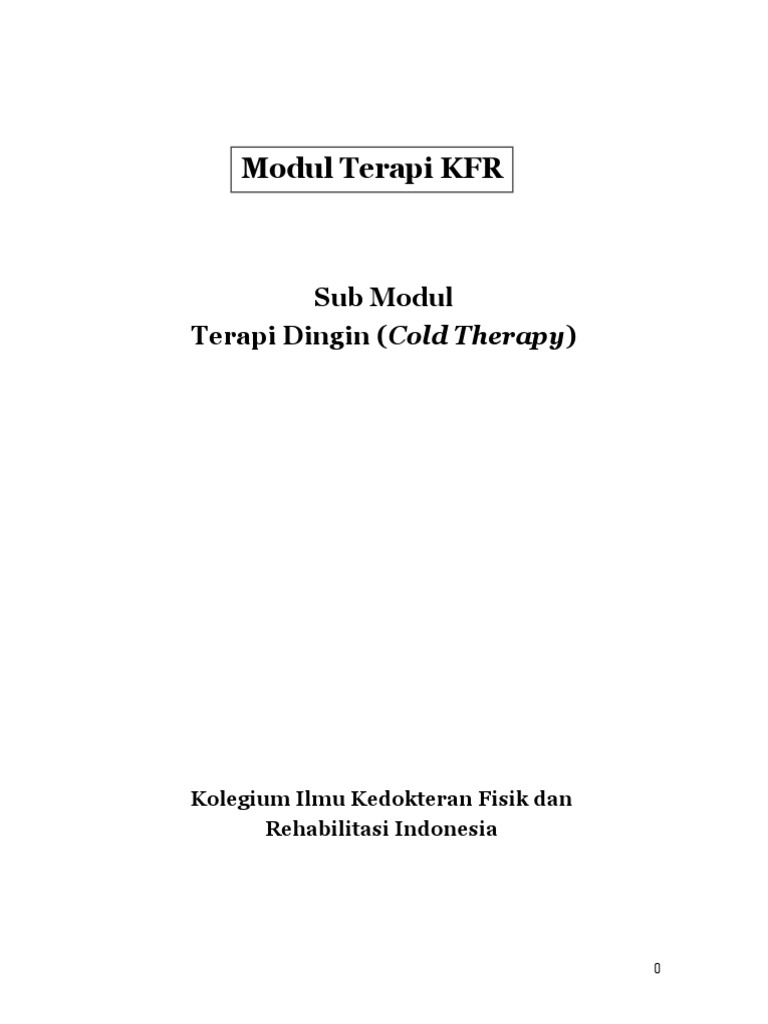 Terapi Dingin | PDF