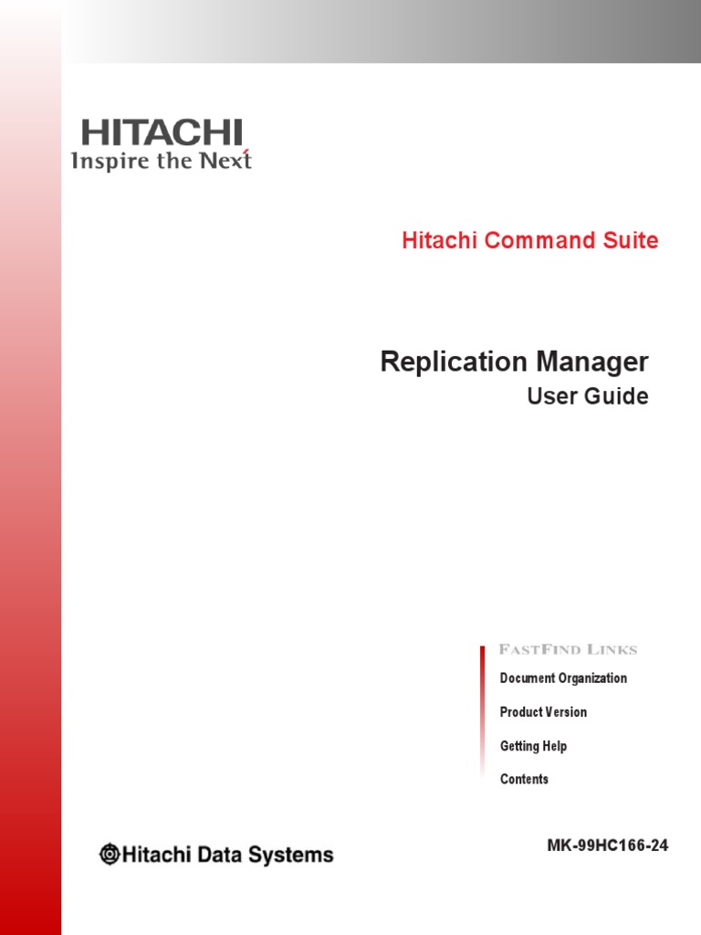 Hitachi Replication Manager | PDF | Replication (Computing) | Computer Architecture