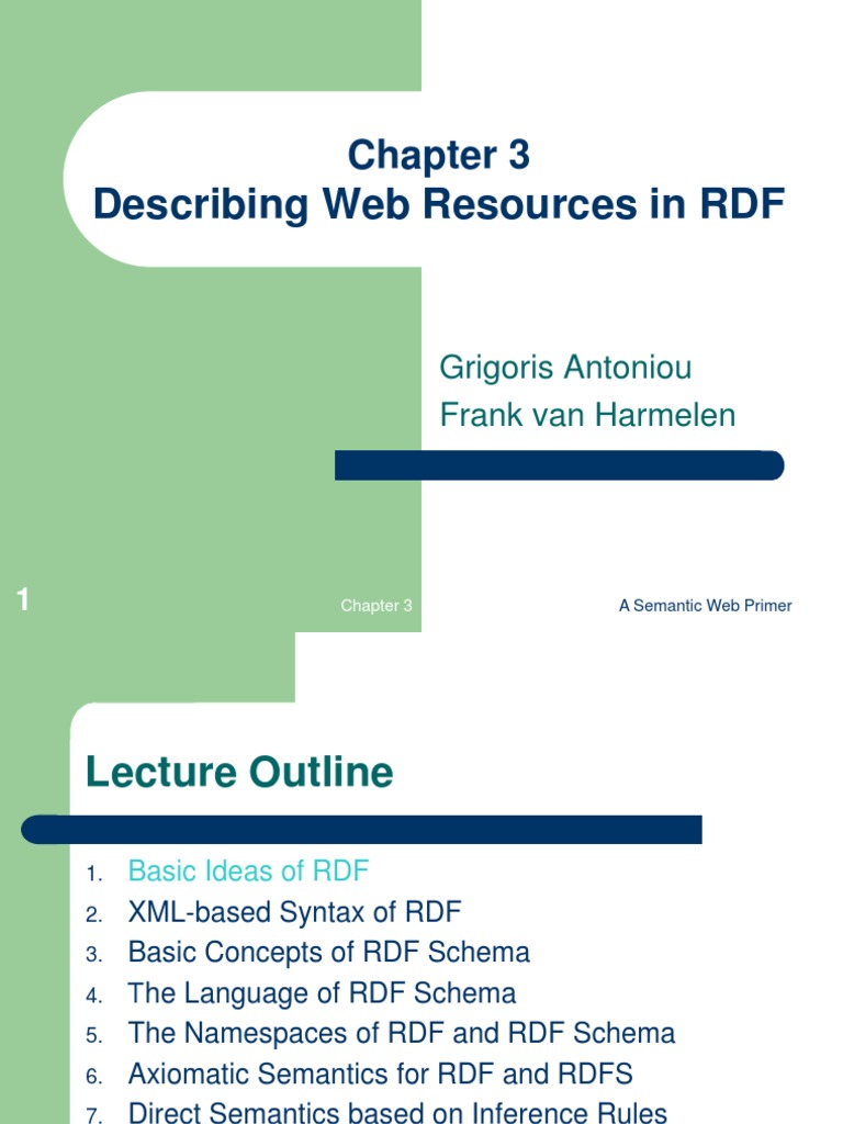 An Introduction To Describing Web Resources In Rdf Pdf Resource Description Framework Xml