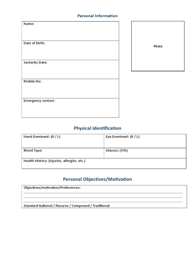 Physical Identification: Personal Information | PDF