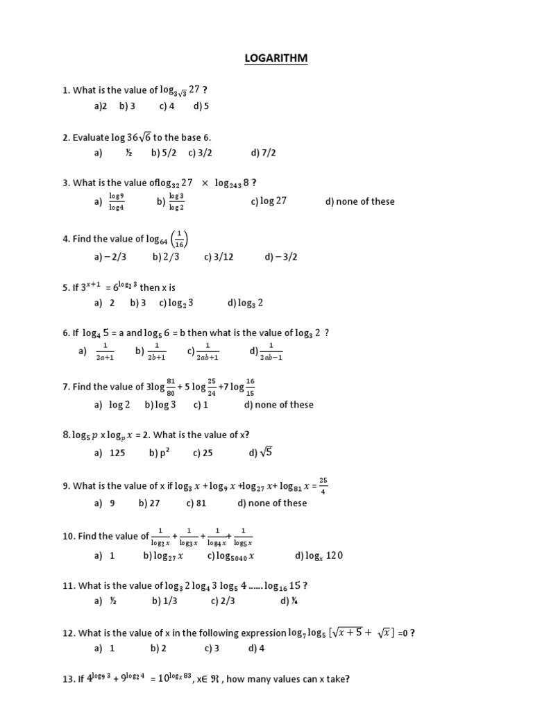 Logarithm: o Log Log o Log Log | PDF | Logarithm | Elementary Mathematics