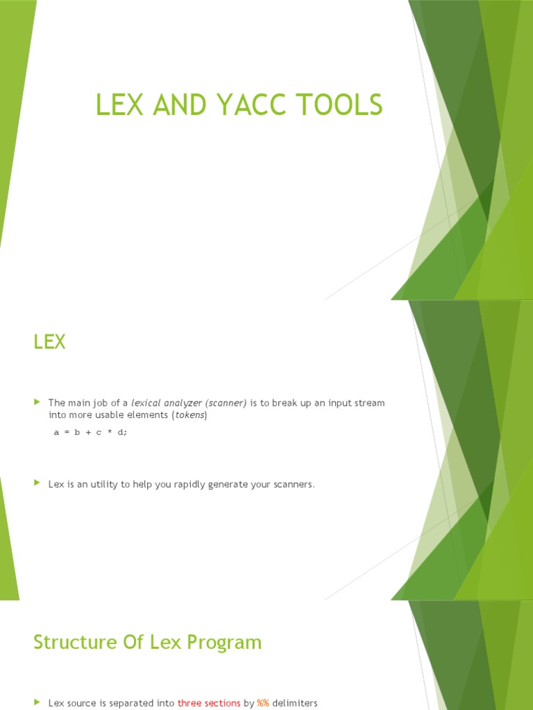 Lex and Yacc | PDF | C (Programming Language) | Software Development