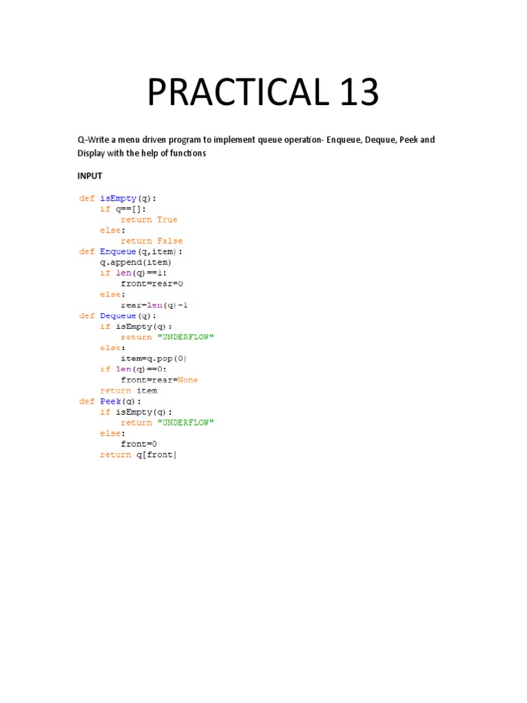 Queue Operations in Python | PDF | Queue (Abstract Data Type) | Computer Science
