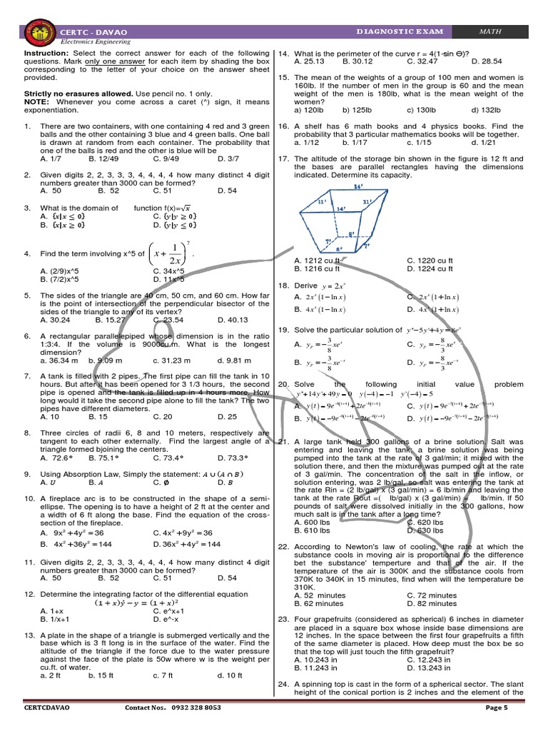DE Math ECE | PDF | Triangle | Carbon