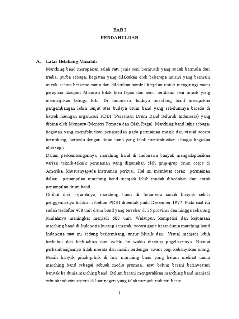 Program Kerja Ekstrakurikuler Marching Band | PDF