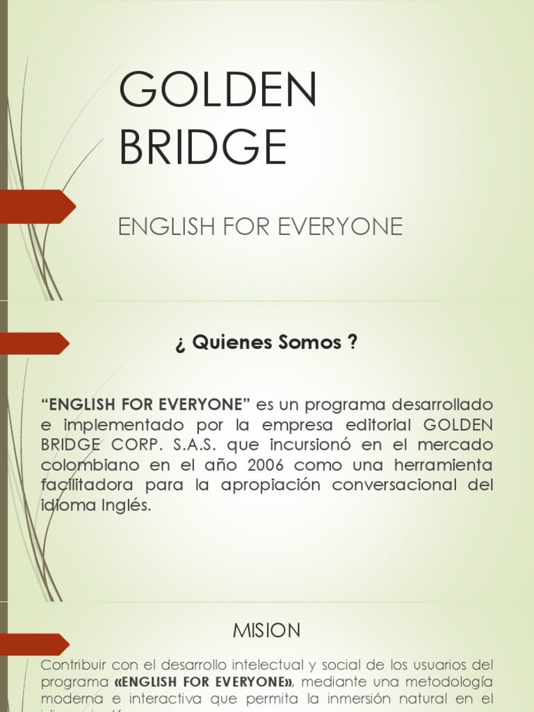 Golden Bridge | PDF | Comunicación | Aprendizaje