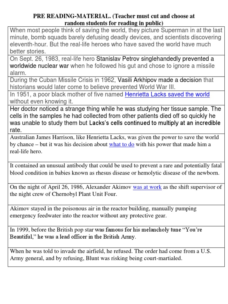 Lesson 1 - Pre Reading | PDF