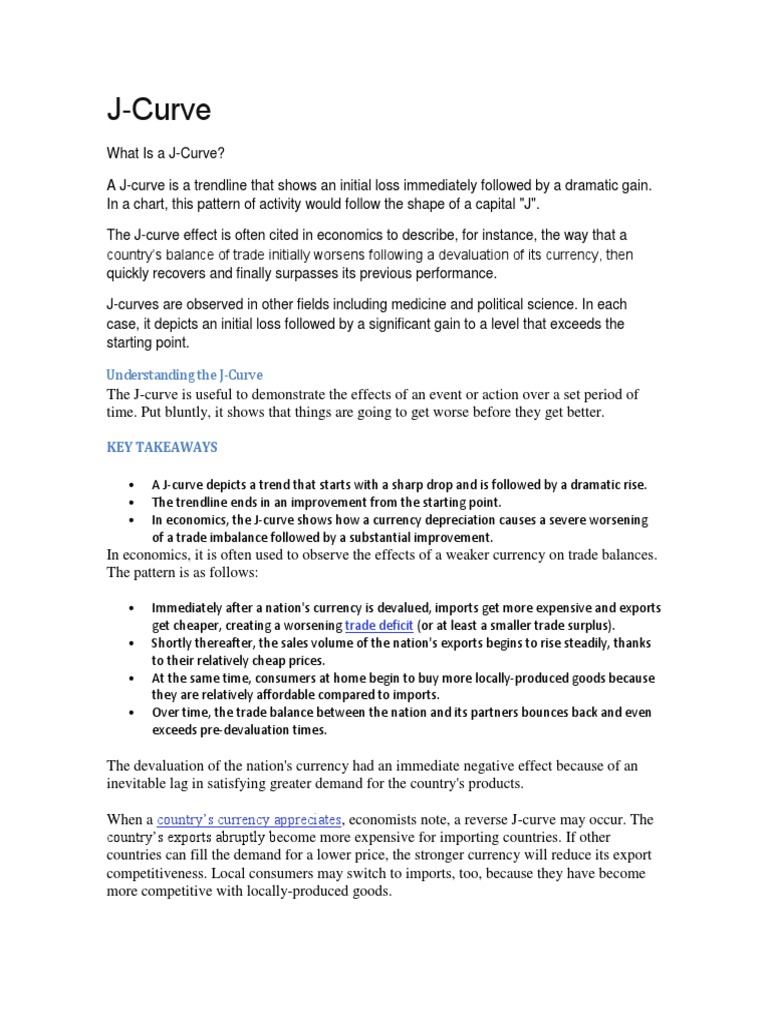 Understanding The J-Curve | PDF | Balance Of Trade | Macroeconomics