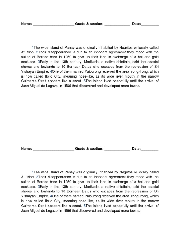 Name: - Grade & Section: - Date | PDF