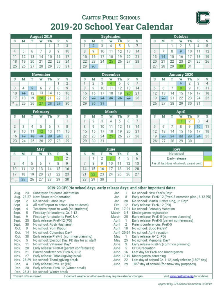 2019-20 CPS Calendar SC Approved 190328 | PDF | Jewish Law And Rituals ...