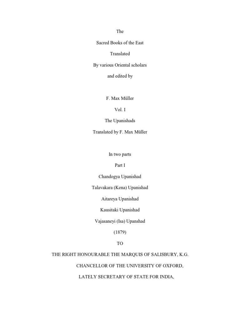 Upanishads - by Max Muller PDF | PDF | Ātman (Hinduism) | Brahman