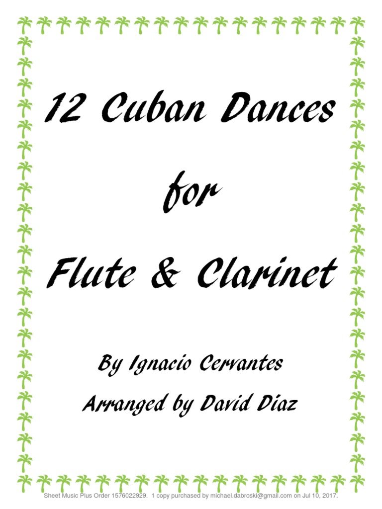 12 Cuban Dances For Flute and Clarinet | PDF | Classical Music ...