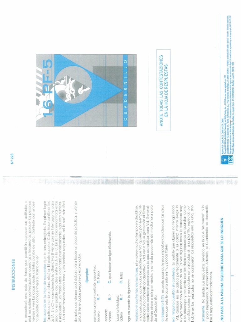 16PF-5 Test PDF | PDF