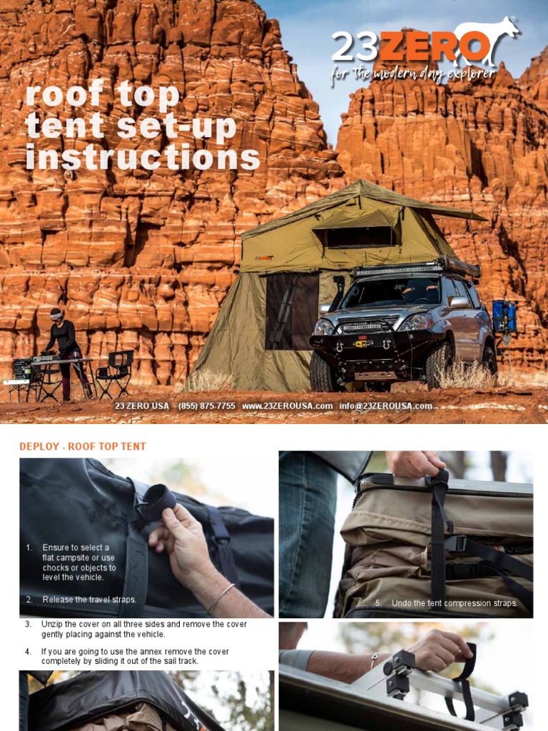 Roof Top Tent Set-Up Instructions: For The Modern Day Explorer | PDF ...