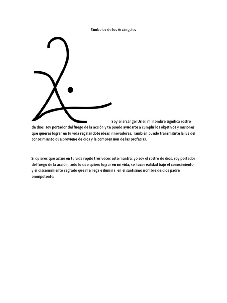 Simbolos de Los Arcangeles | PDF | Arcángel | Amor
