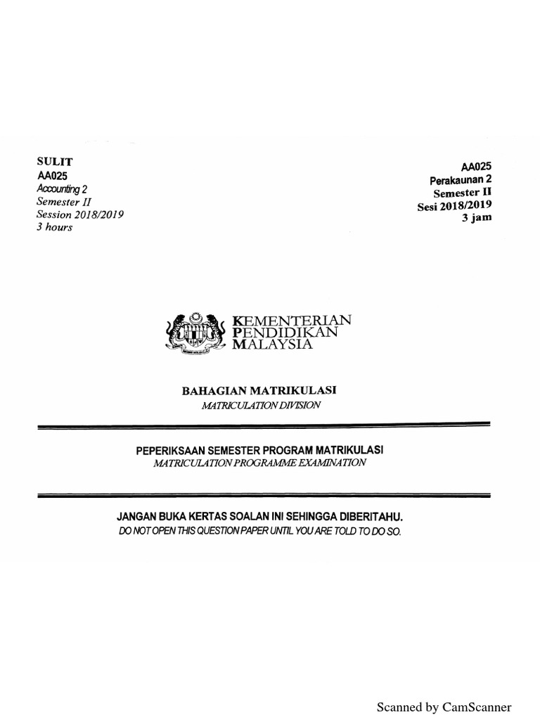 PSPM Past Year Accounting Questions | PDF