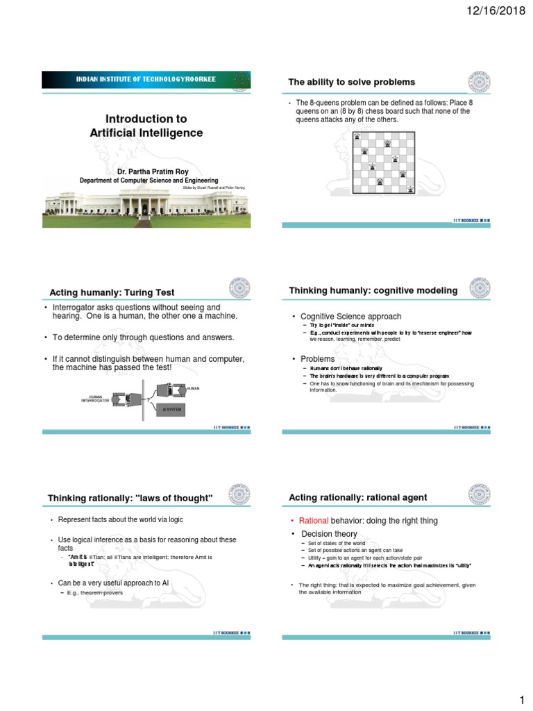 Introduction To Artificial Intelligence: The Ability To Solve Problems ...