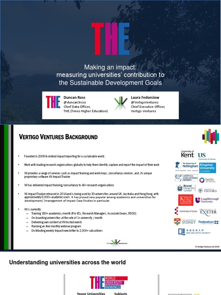 Webinar The University Impact Rankings PDF | PDF | Public Health ...