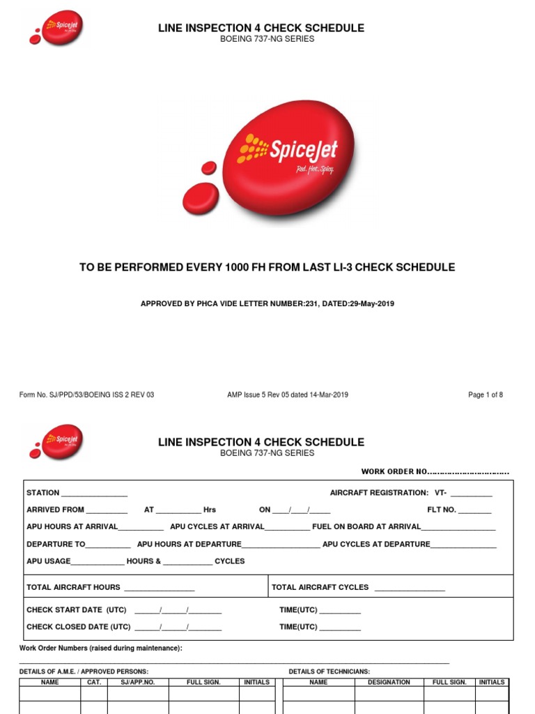 LI-4 Check Schedule | PDF | Aircraft Flight Control System | Elevator